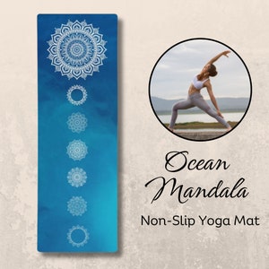 Premium Yoga Mat Ocean Mandala Meditation Mat Prayer Mat Pilates Mat ...
