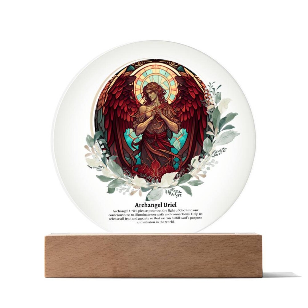 Archangel Uriel Guardian Angel Plaque Home Decor Office Decor Acrylic ...