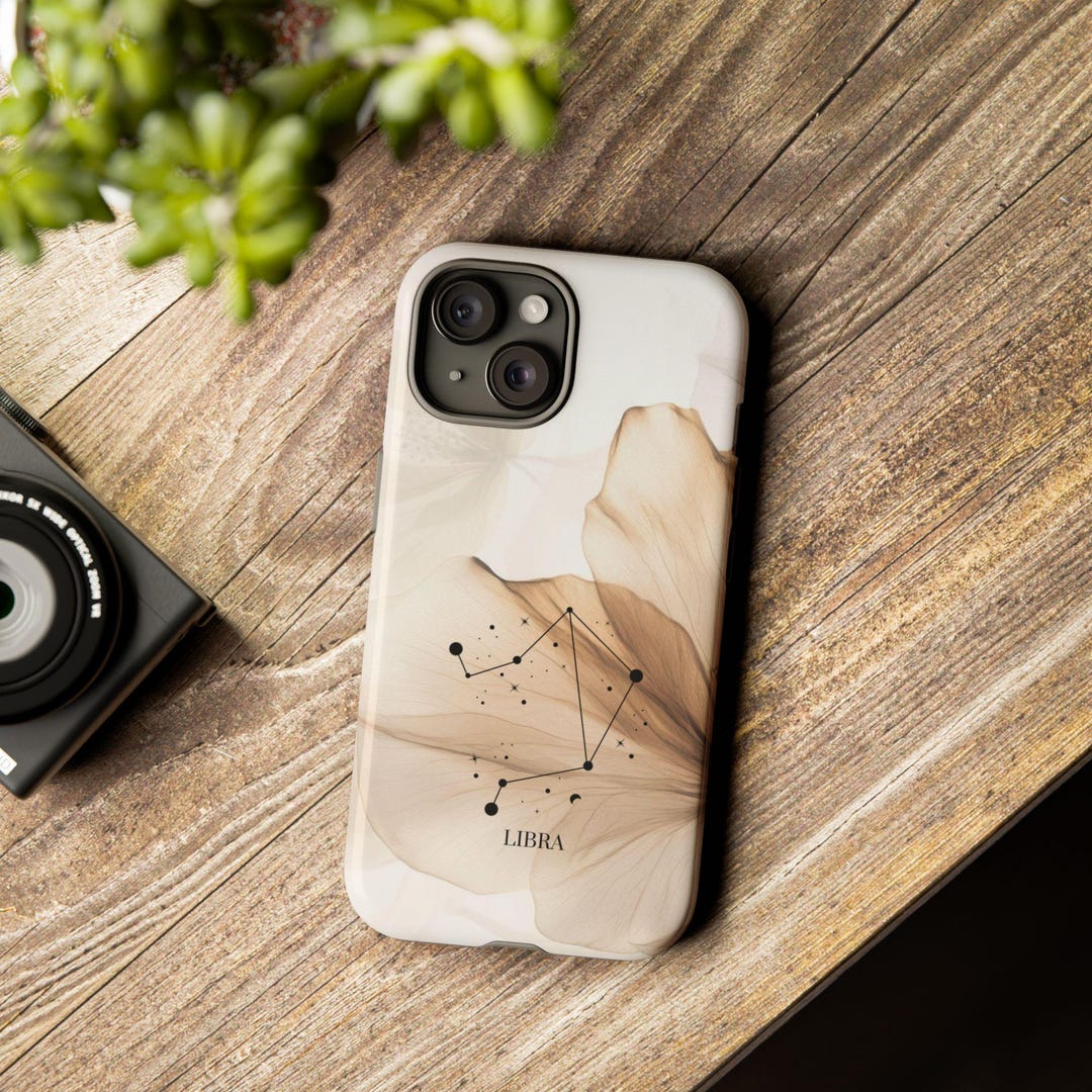 Libra Constellation Floral Phone Case, Tough Cases, Libra Phone Case ...
