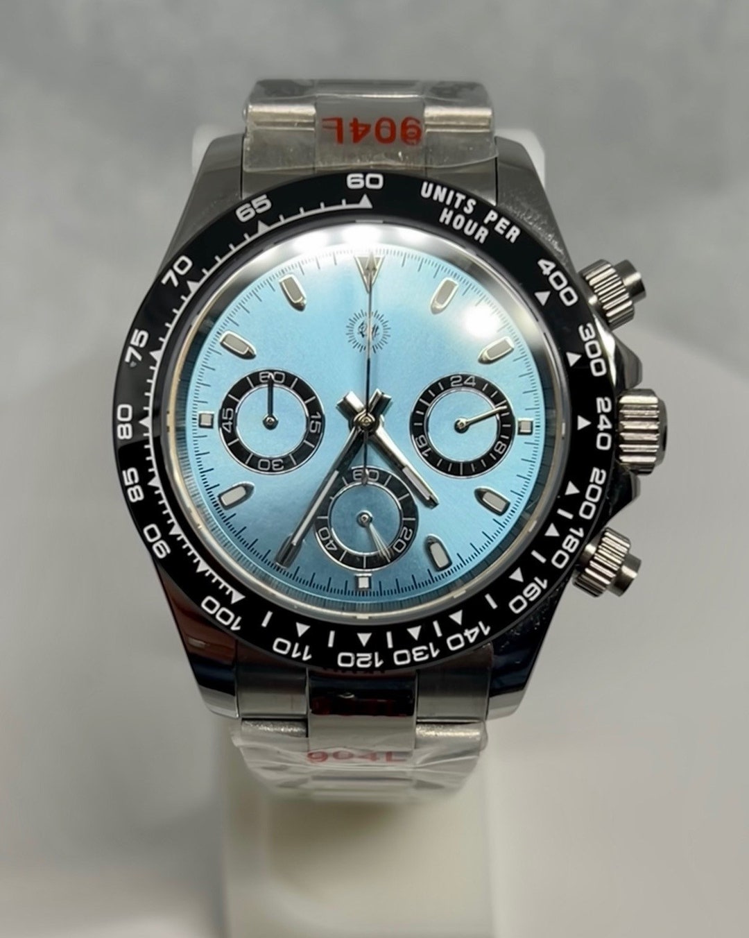 Seiko Mod 40mm Ice Blue daytona style Chronograph Watch W/ VK63 ...