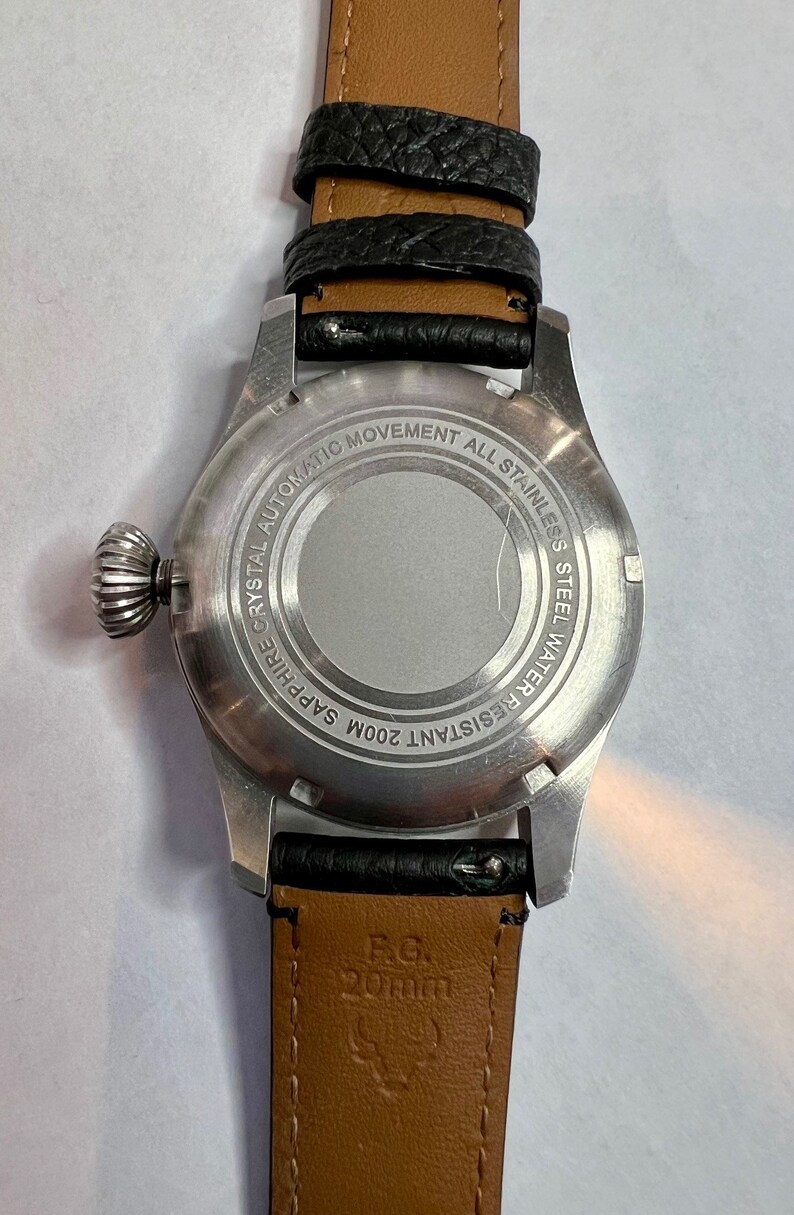 Seiko Mod 39mm Vintage Style Automatic Watch, Onion Crown, NH35 Movement, White Dial W/ Black ...