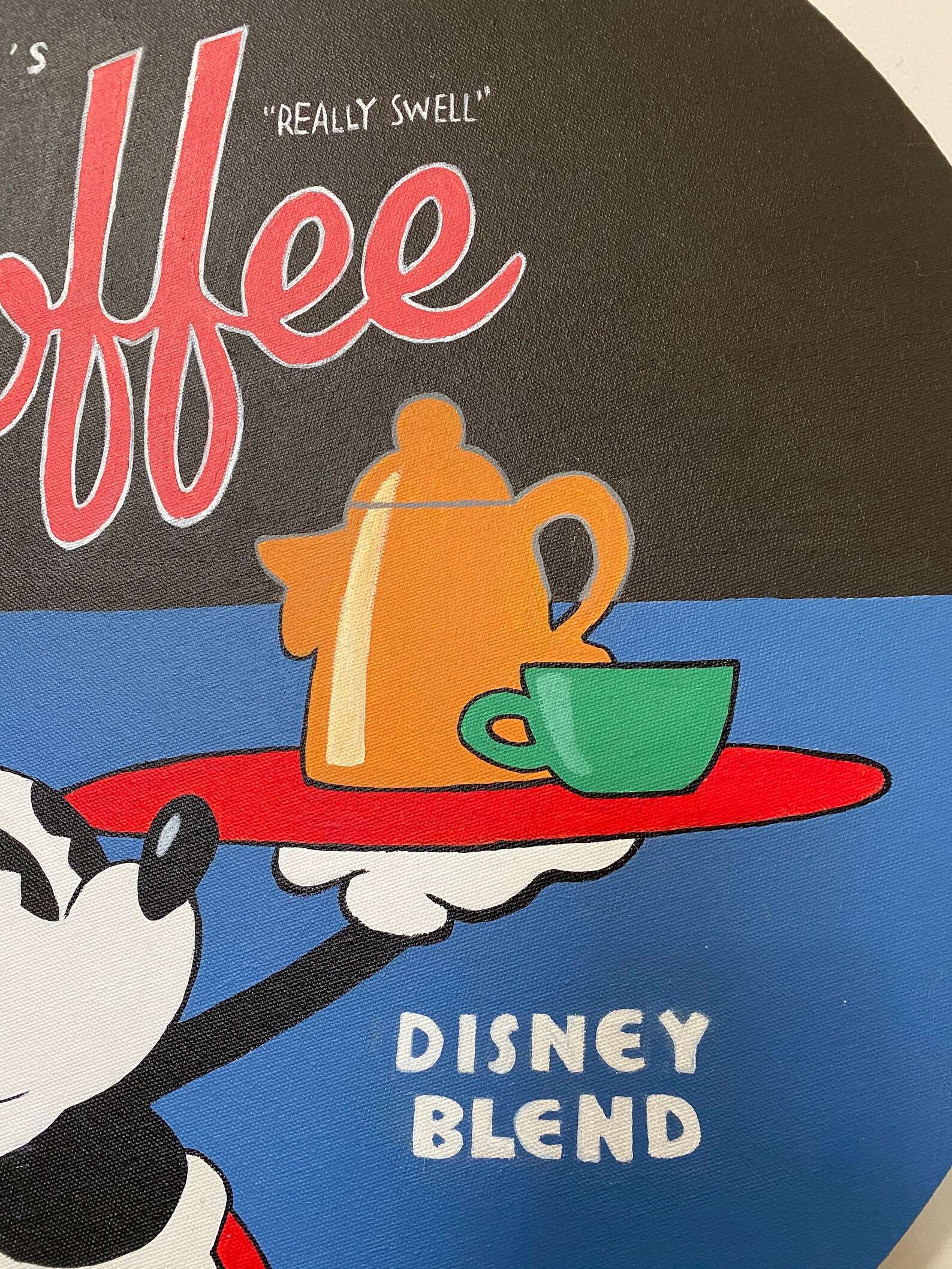 Mickey Mouse Coffee Painting Recreation/ Disney Artwork, Round 20 In ...