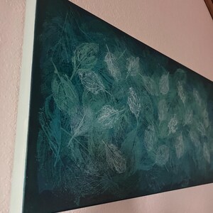 Greenleaves- Lead Art, Leaf Painting, Abstract Modern Art, Wall Decor ...