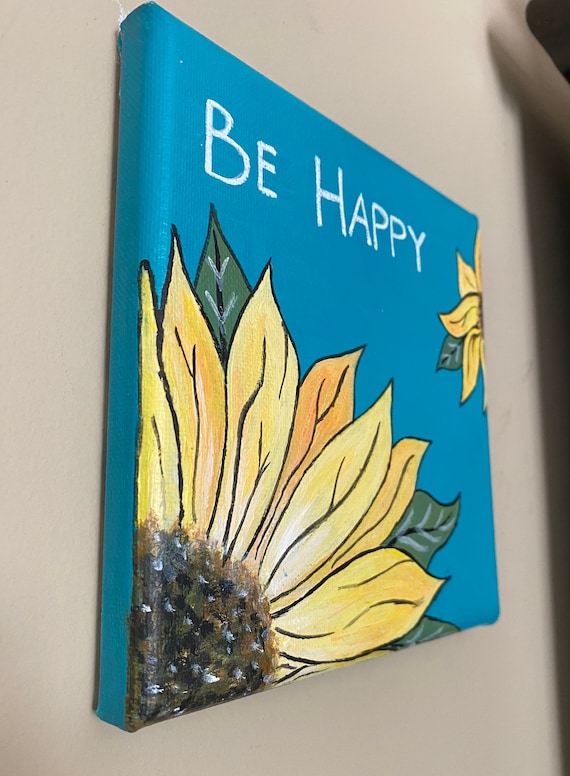 Acrylic Painting Positive thinking Perfect Gift Flower Acrylic Painting ...