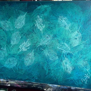 Greenleaves- Lead Art, Leaf Painting, Abstract Modern Art, Wall Decor ...