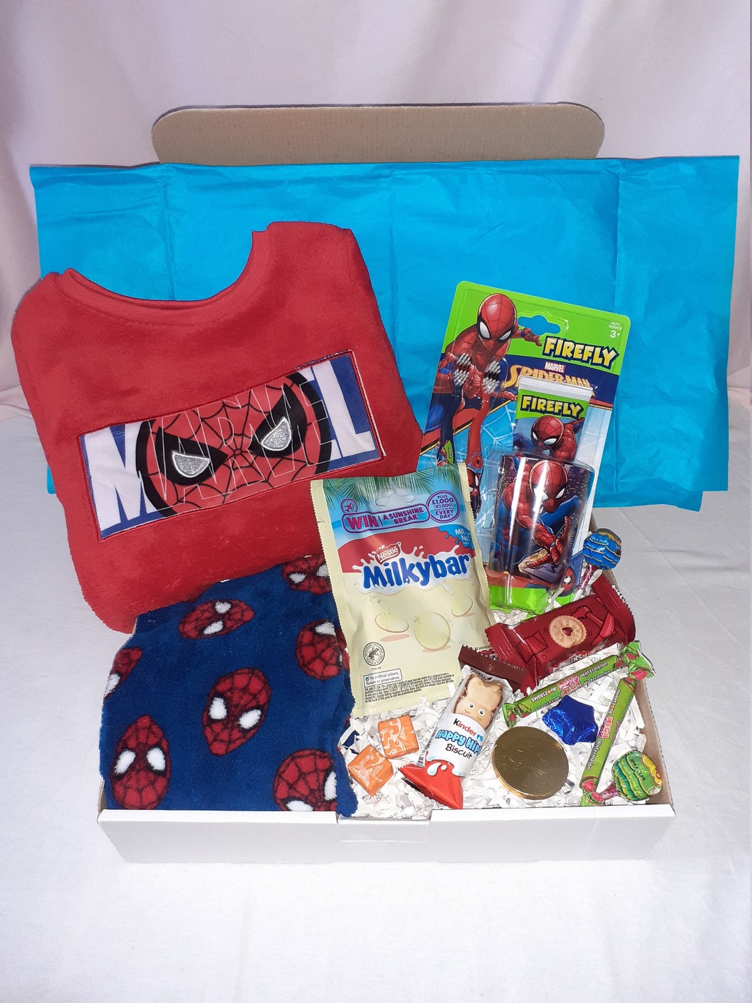 Kids Marvel Spider-man Gift Hamper Treat Box Letterbox Gift Activity ...