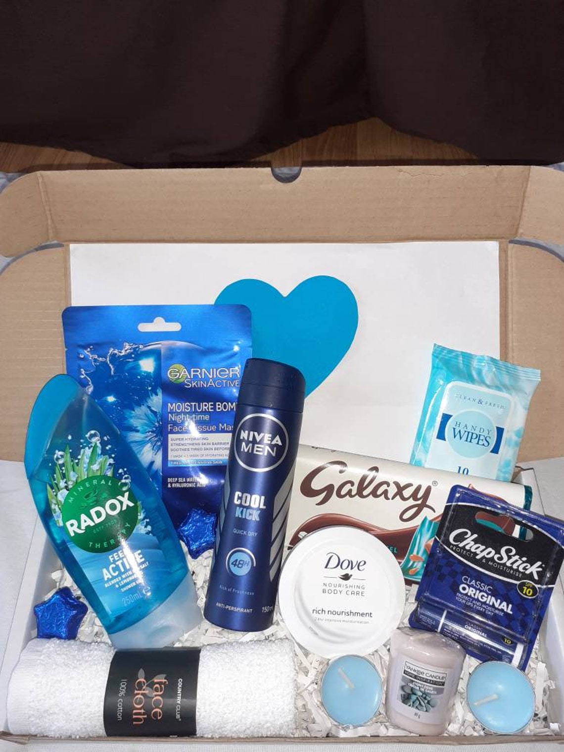 Mens Luxury Blue Pamper Kit Father's Day Gift Birthday Thank You Gift ...