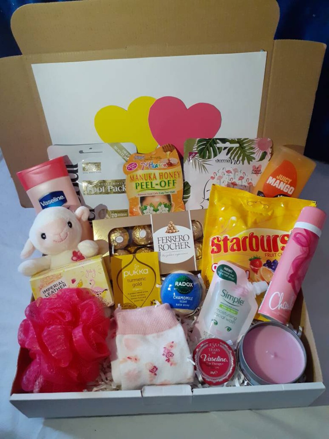 Ladies Luxury Box of Sunshine Pink Gift Hamper | Pamper Kit | Self-care ...