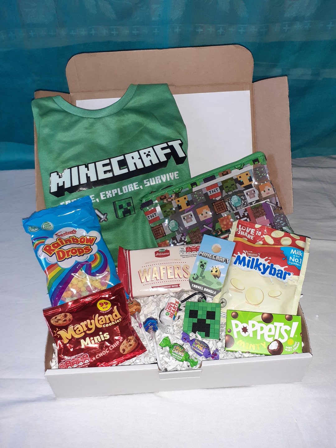 Kids Minecraft Birthday Gift Hamper | Letterbox Gift | Treat Box | Hug ...