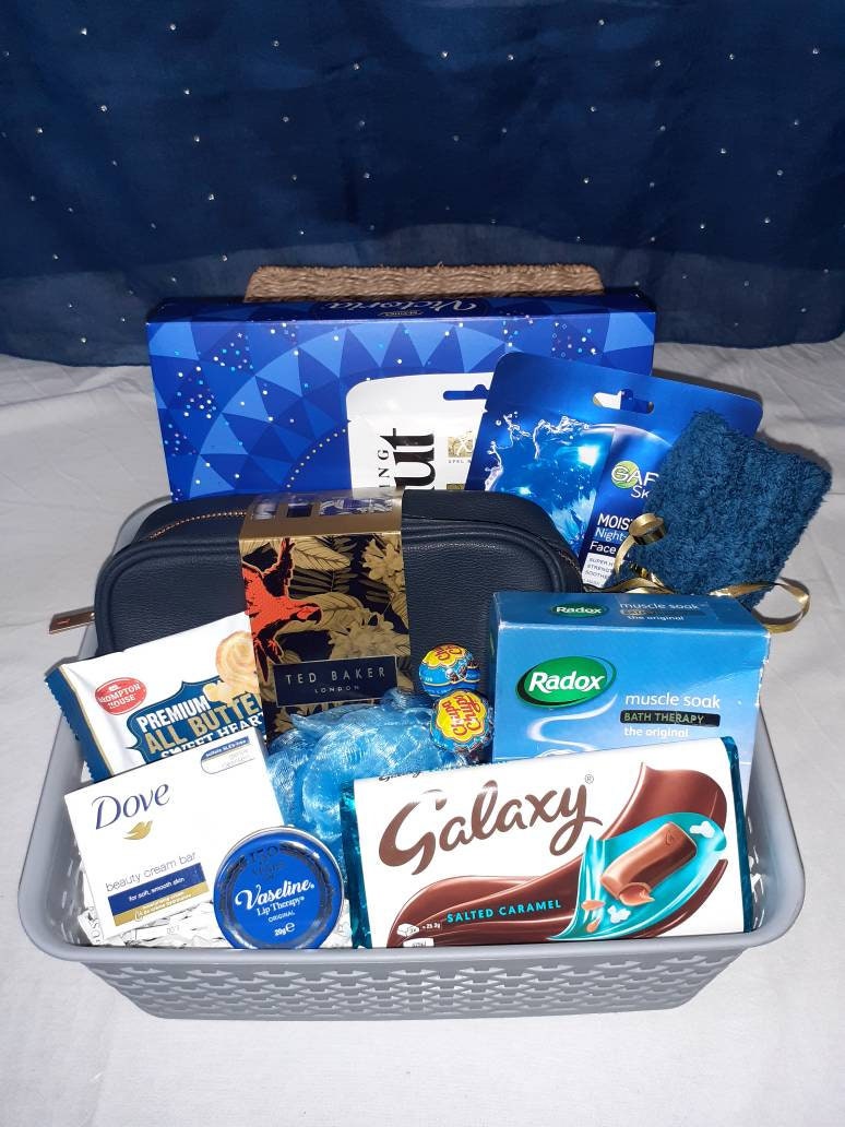 Mens Luxury Blue Relaxing Gift Hamper Pamper Kit Birthday - Etsy
