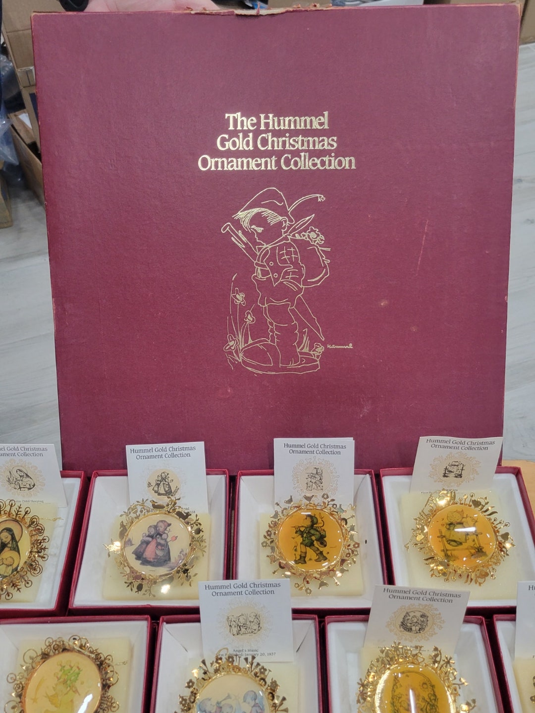 HUMMEL CHRISTMAS ORNAMENTS 24K Gold Plated 36 Piece Set - Etsy