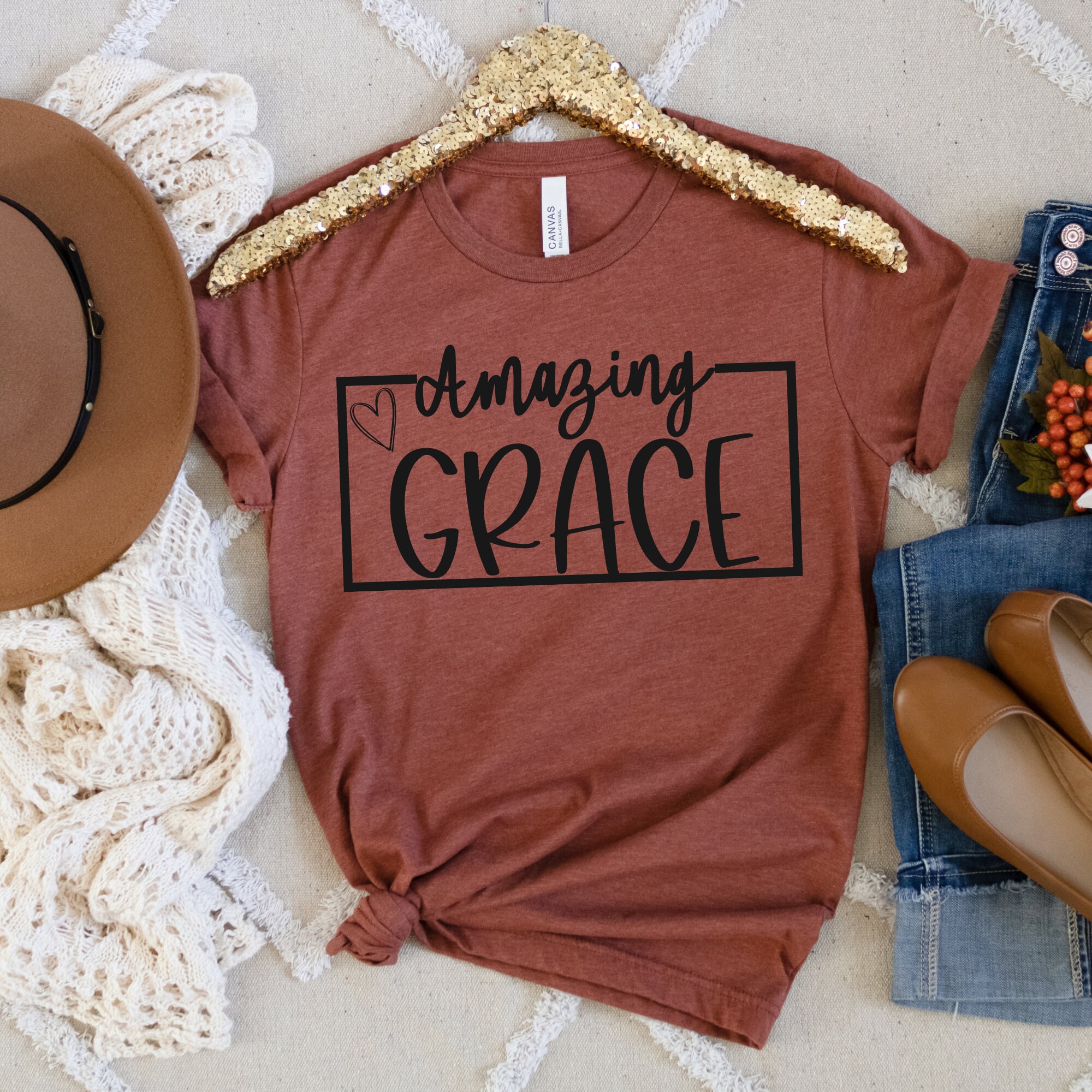 Amazing Grace SVG PNG Christian SVG File for Shirts, Kitchen Towles ...