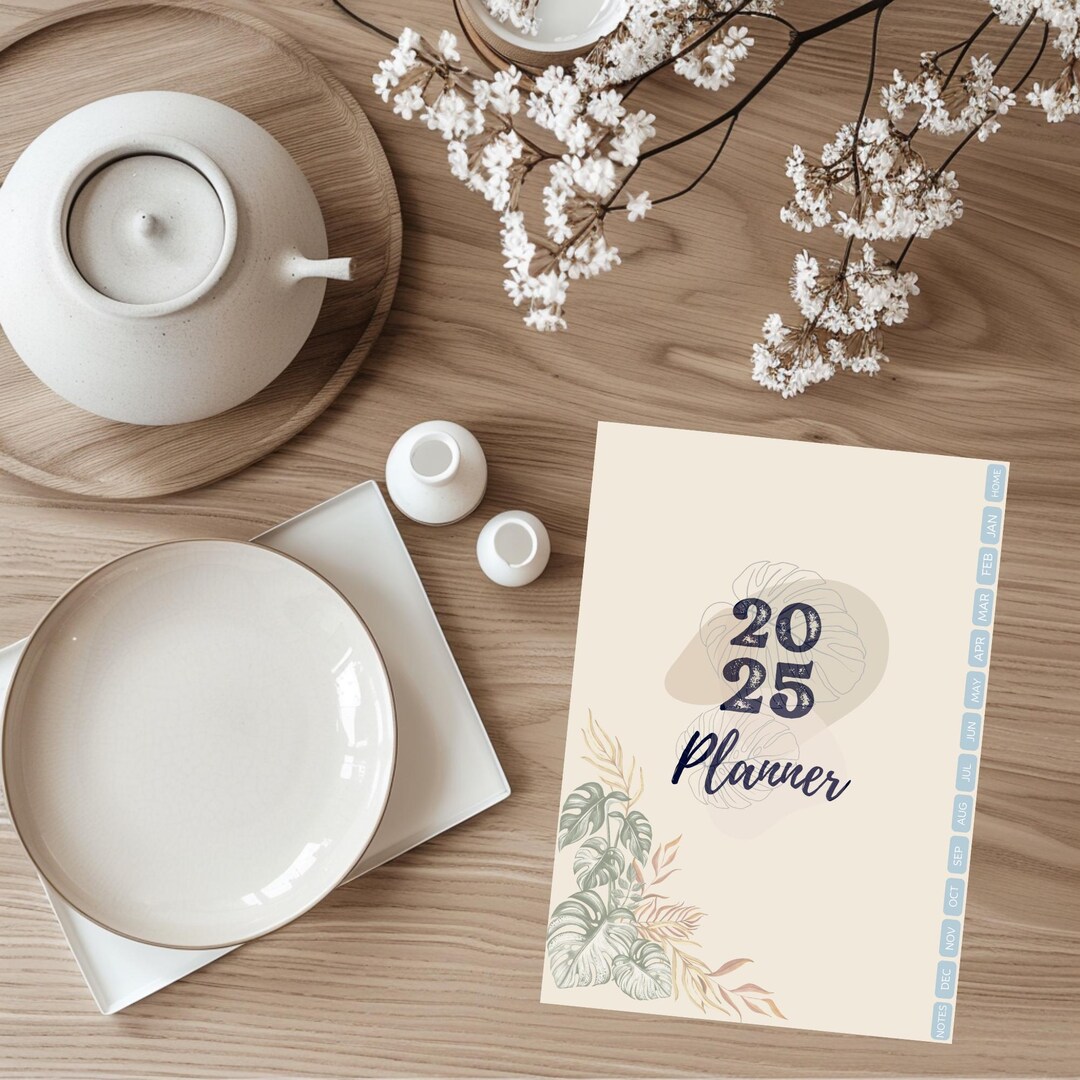 Digital Planner With Botanical Design | Minimalist Plant-themed ...