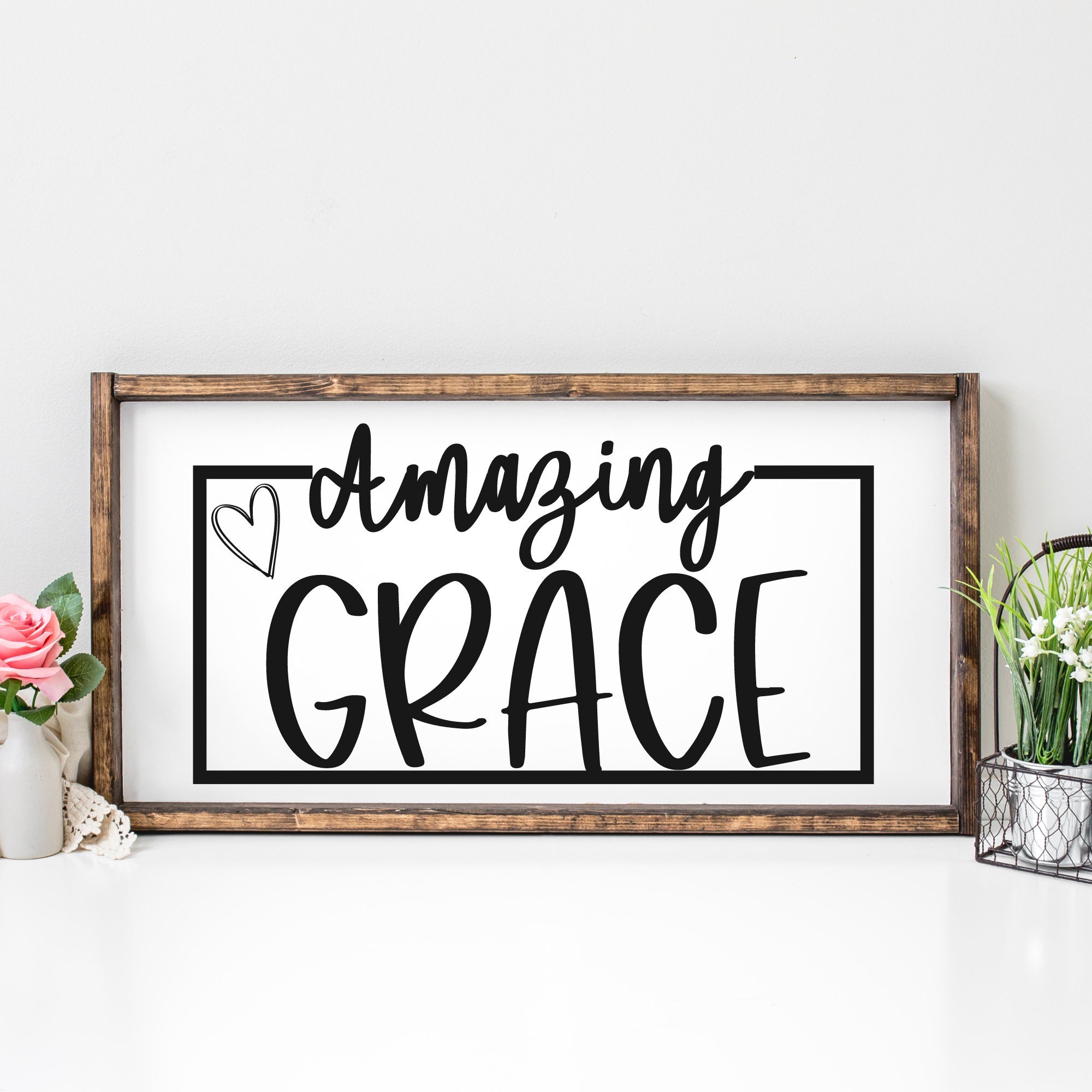 Amazing Grace SVG PNG Christian SVG File for Shirts, Kitchen Towles ...
