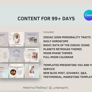 Canva Template, Astrology, Zodiac Signs, Editable Templates, Digital ...