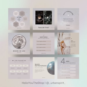 Canva Template, Astrology, Zodiac Signs, Editable Templates, Digital ...