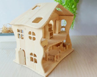 Small Wooden House Toy - Etsy