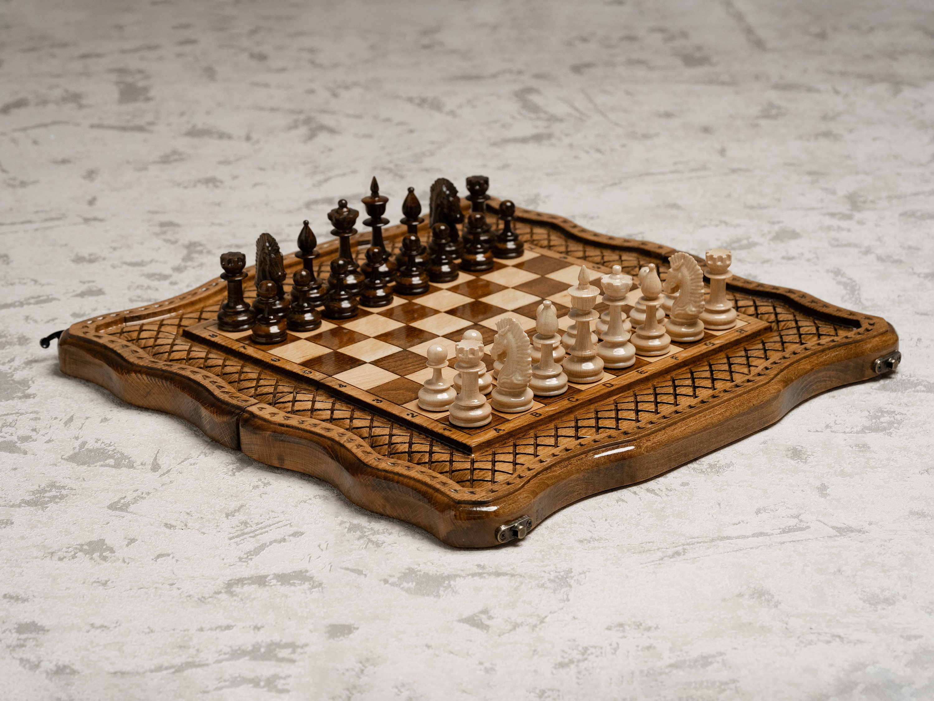 Handmade Carved Chess Set - Etsy