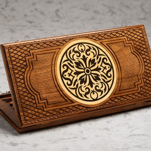 Elegant Ornamental Wooden Backgammon Set - Etsy