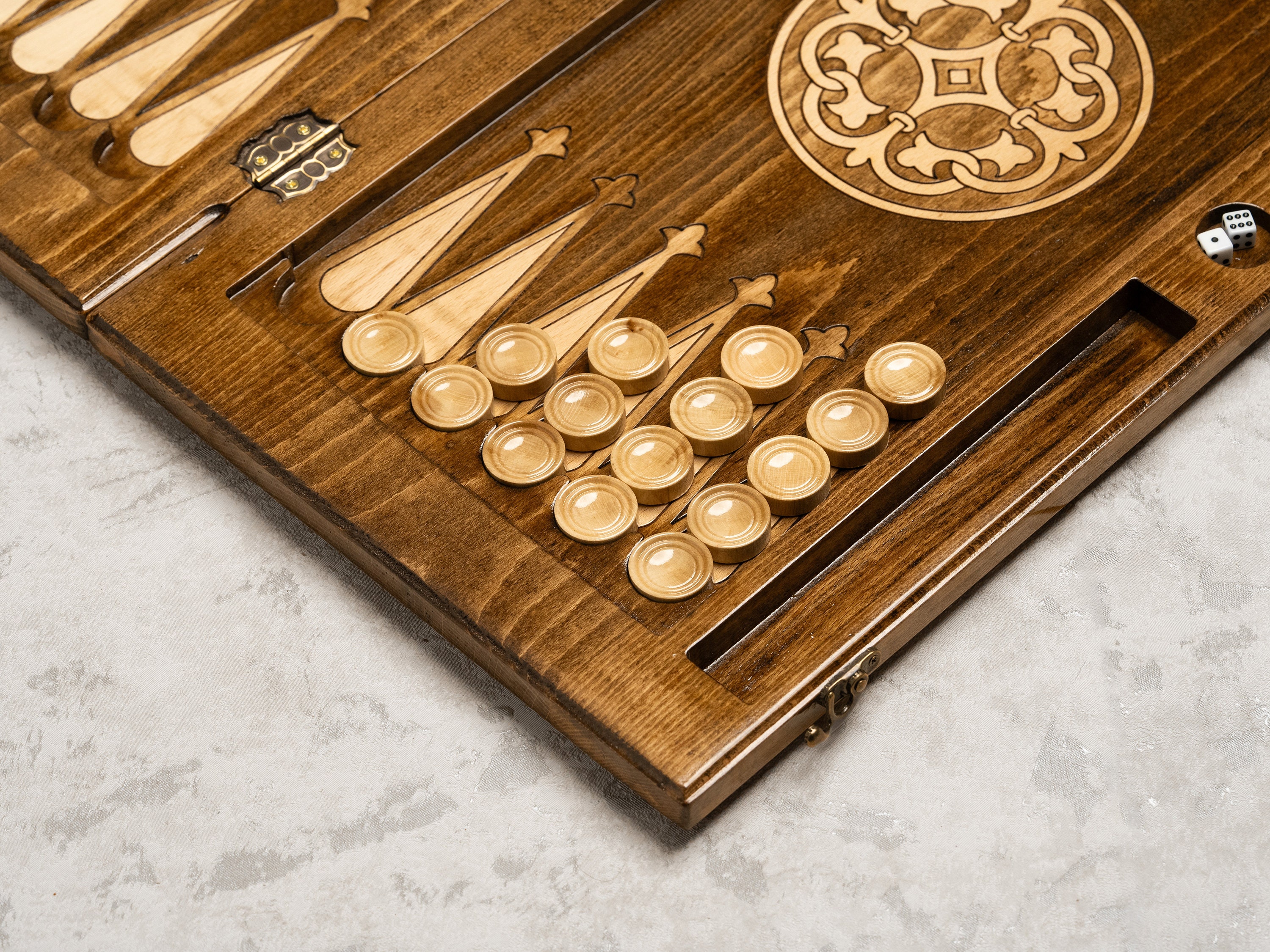 Luxury Wooden Backgammon Set Ornament - Etsy
