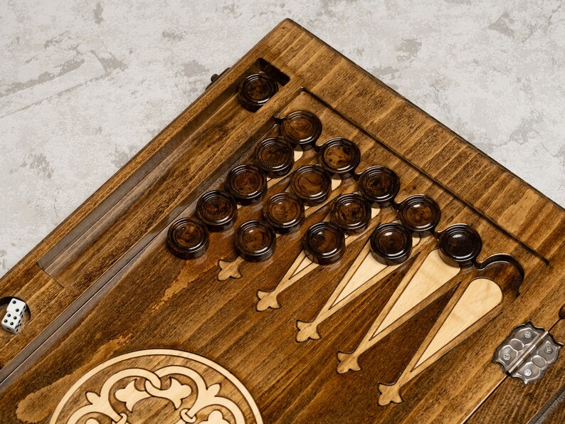 Elegant Ornamental Wooden Backgammon Set - Etsy