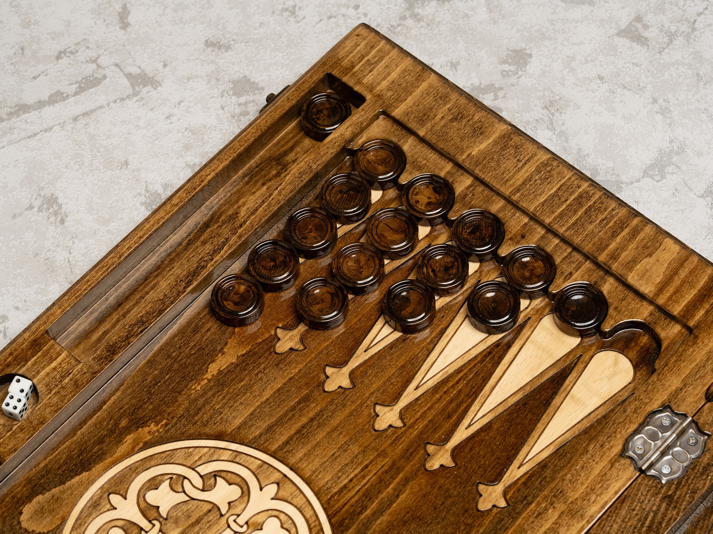 Elegant Ornamental Wooden Backgammon Set - Etsy
