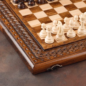 Wooden Chess Set, Carved Chess Set, Handmade Beautiful Chess Set - Etsy