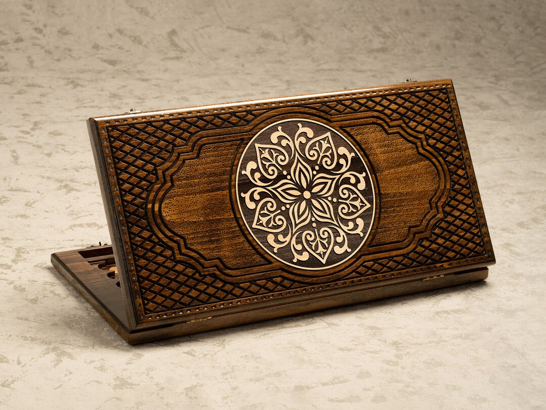 Backgammon Set - Floral Ornament - Etsy