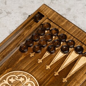 Wooden Backgammon Set - Classic Tree Motif - Etsy