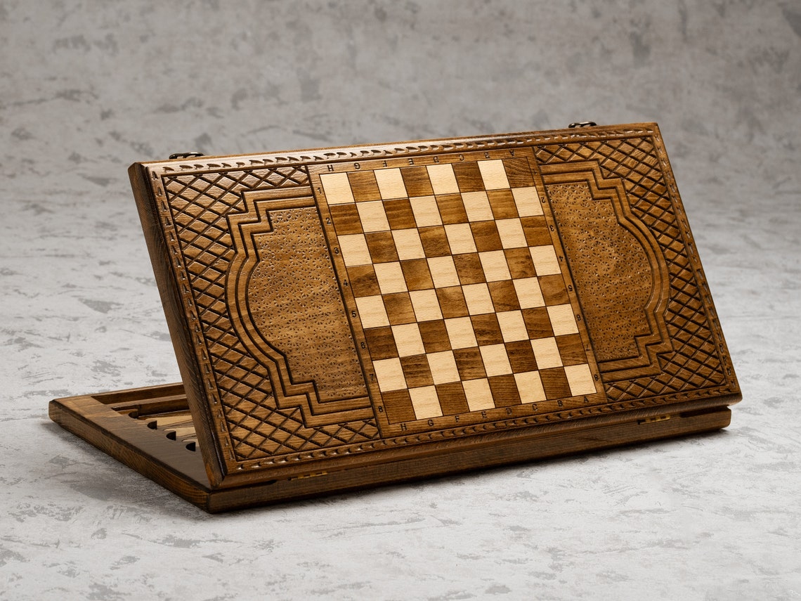 Elegant Ornamental Wooden Backgammon Set - Etsy