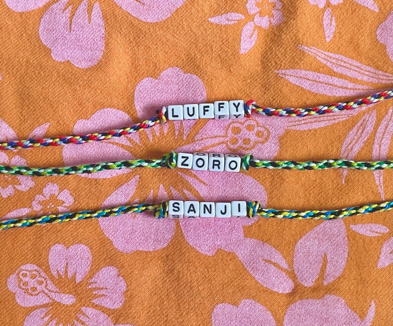 One Piece Monster Trio Character Hand-woven Braclet - Etsy