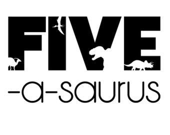 Fifth Birthday Dinosaur - Etsy