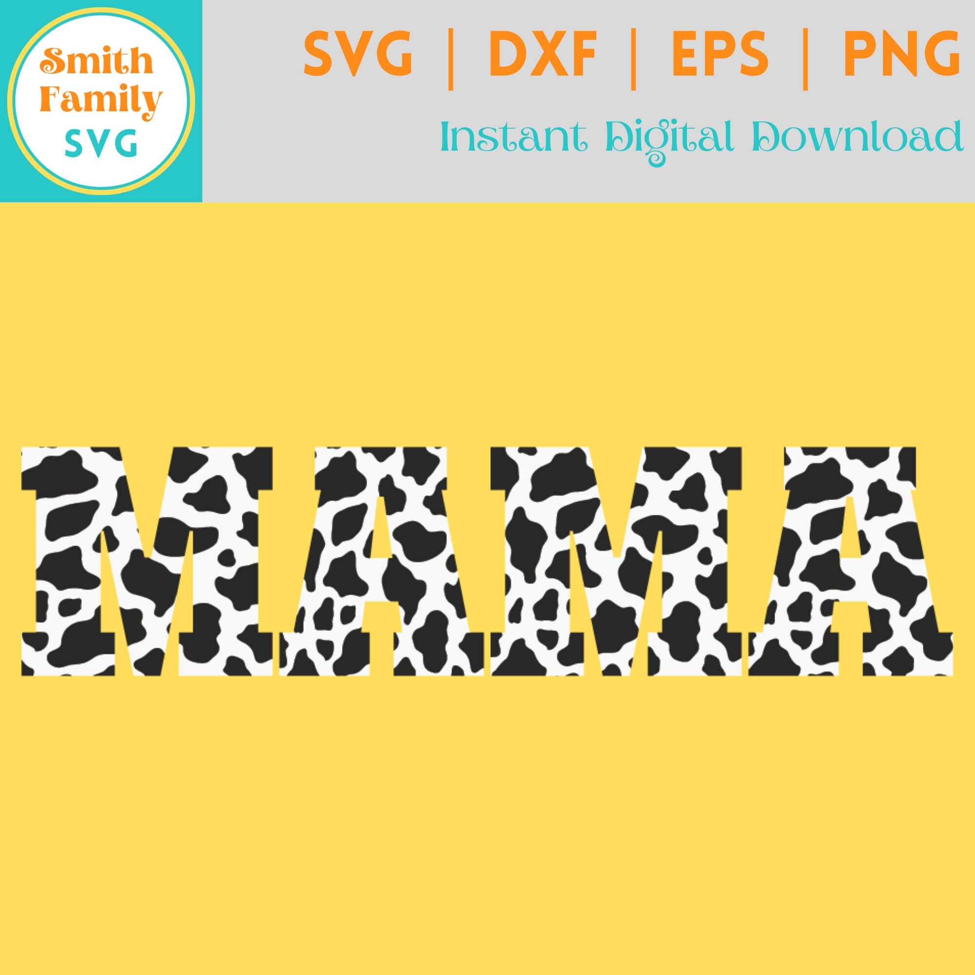 Cow Print Svg Cow Mama Svg Ts For Mom Cow Print Png Etsy