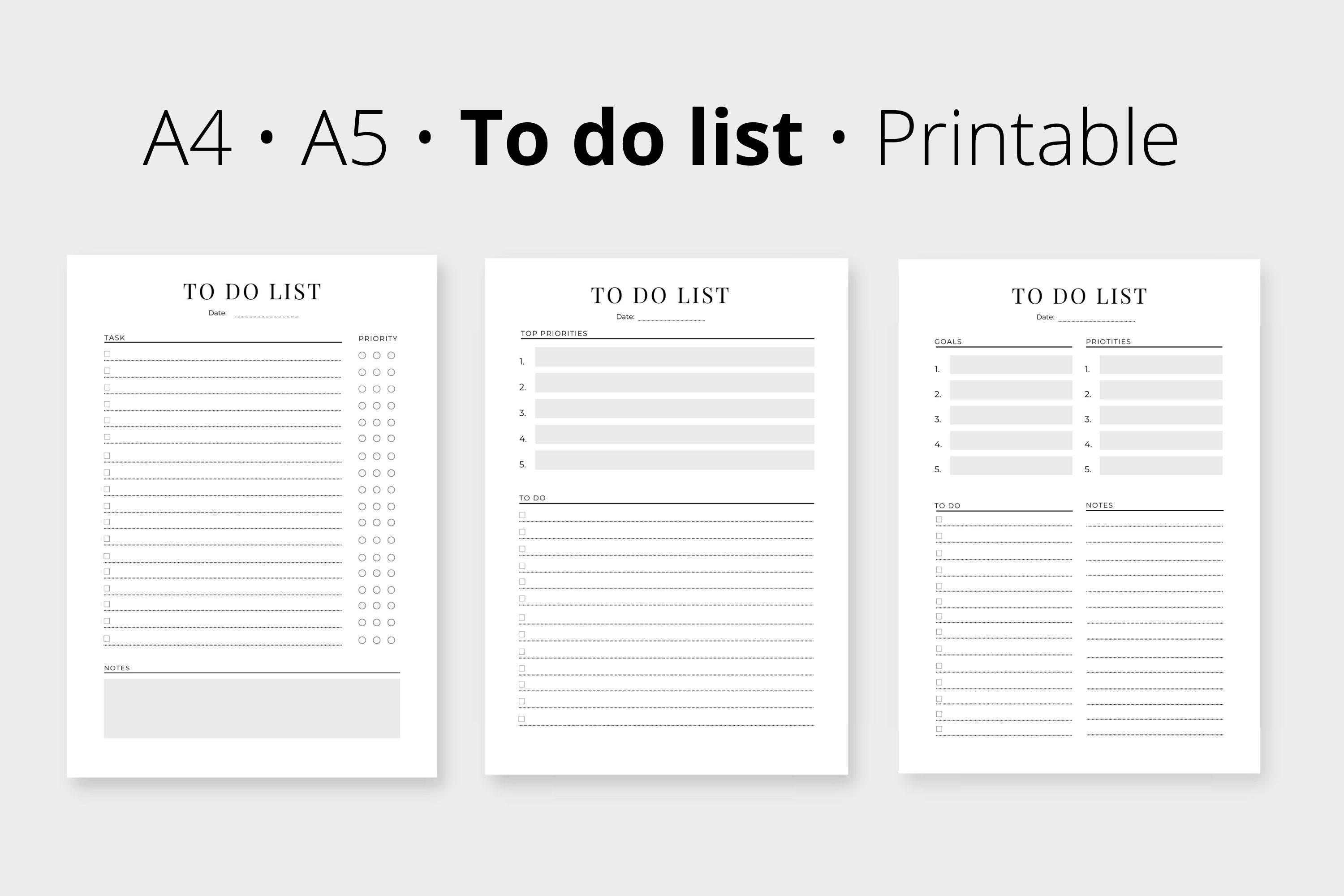 Printable Student Planner Bundle PDF in A4 and A5 Size Minimalistic and ...