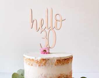 Hello 30 Cake Topper - Etsy