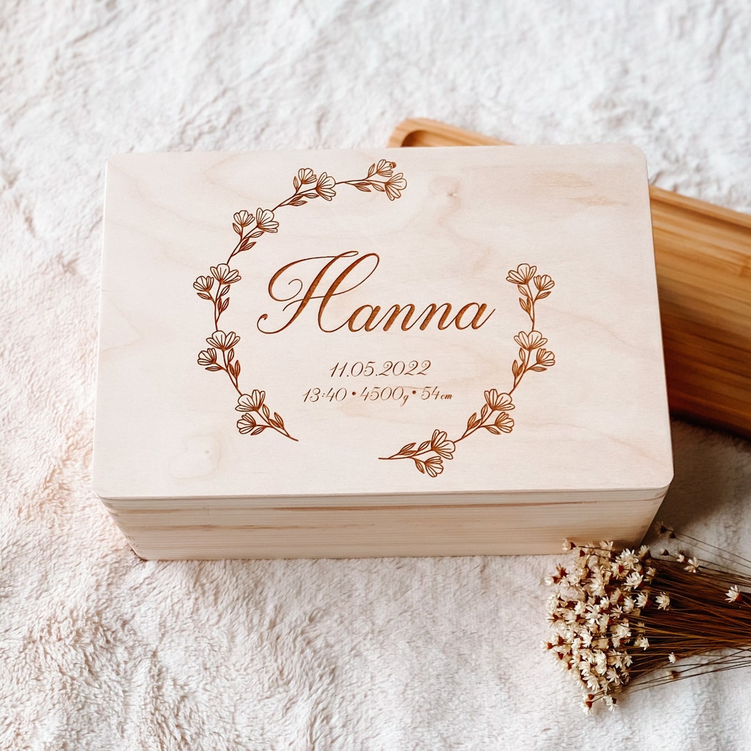 Personalized Memory Box Baby Memory Box Baby Wooden Box With - Etsy