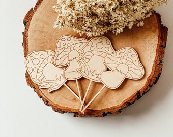 Toadstool Cake Topper - Etsy