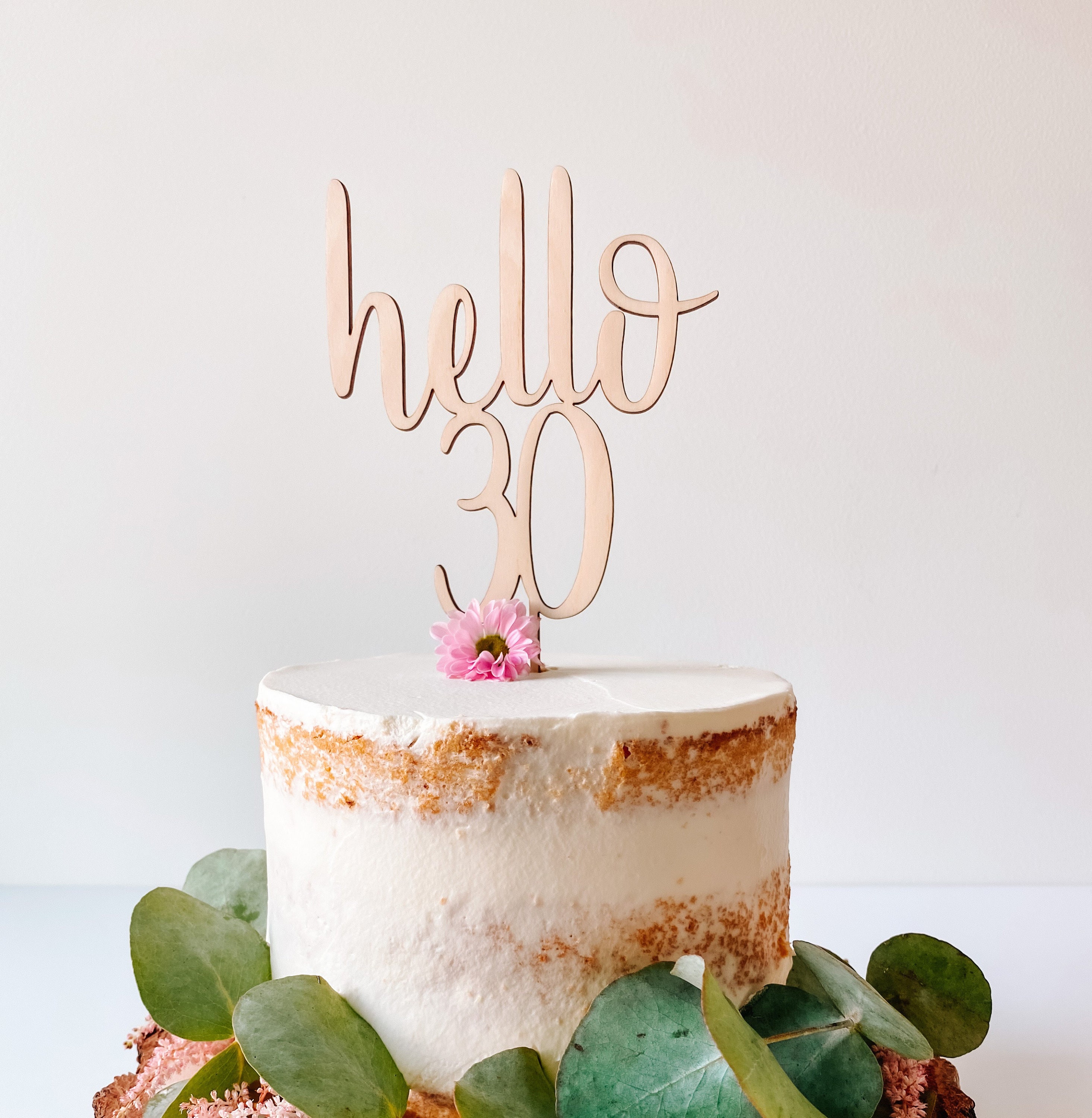Wooden Cake Topper Hello Cake Topper Hello 30 Hello 50 - Etsy Canada