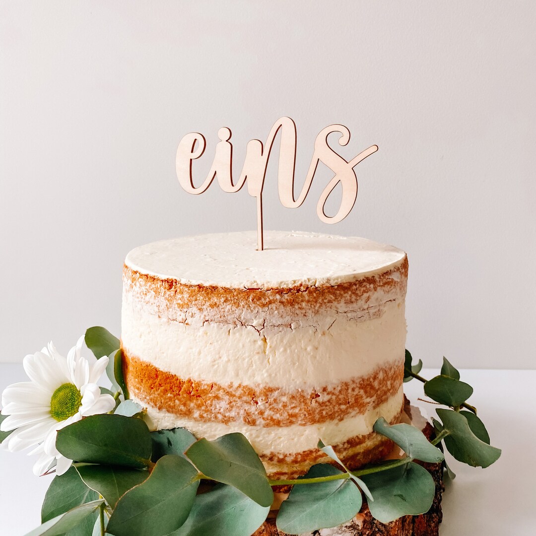 Cake Topper Eins Wooden Cake Topper Cake Topper - Etsy Israel