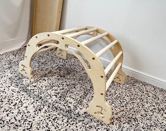 Large Wooden Rocker 110 Cm Climbing Arch Montessori Rocking - Etsy