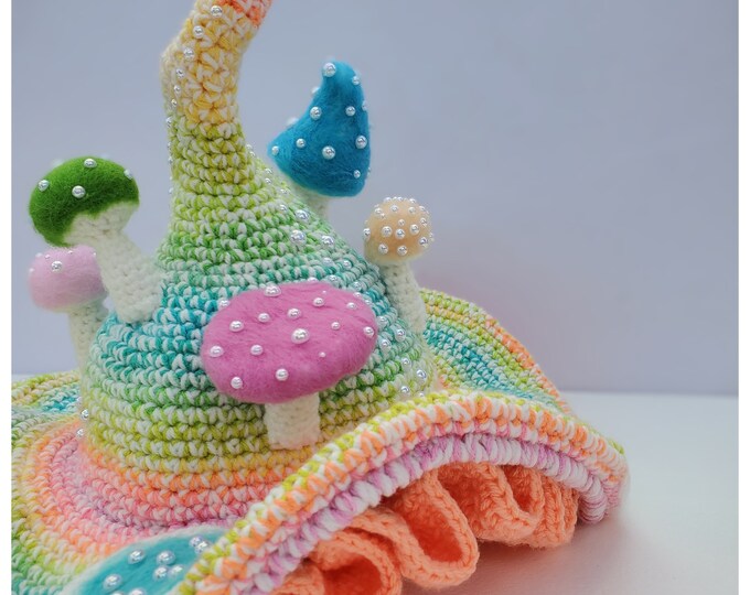 Crochet Twisted Toadstool Hat, Mushroom Hat. - Etsy