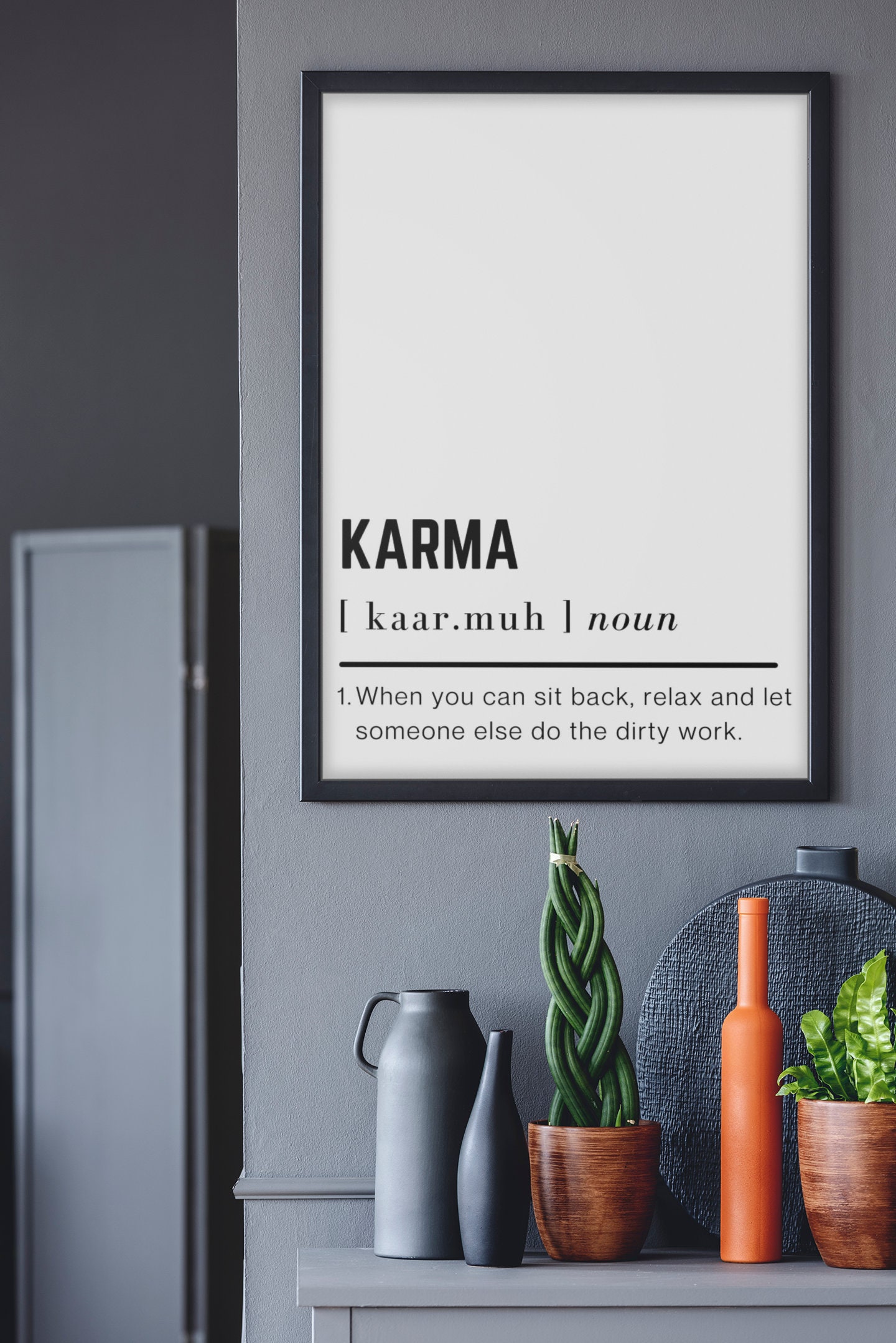 Karma Definition Print, Karma Art Print, Instant Download Text Art ...