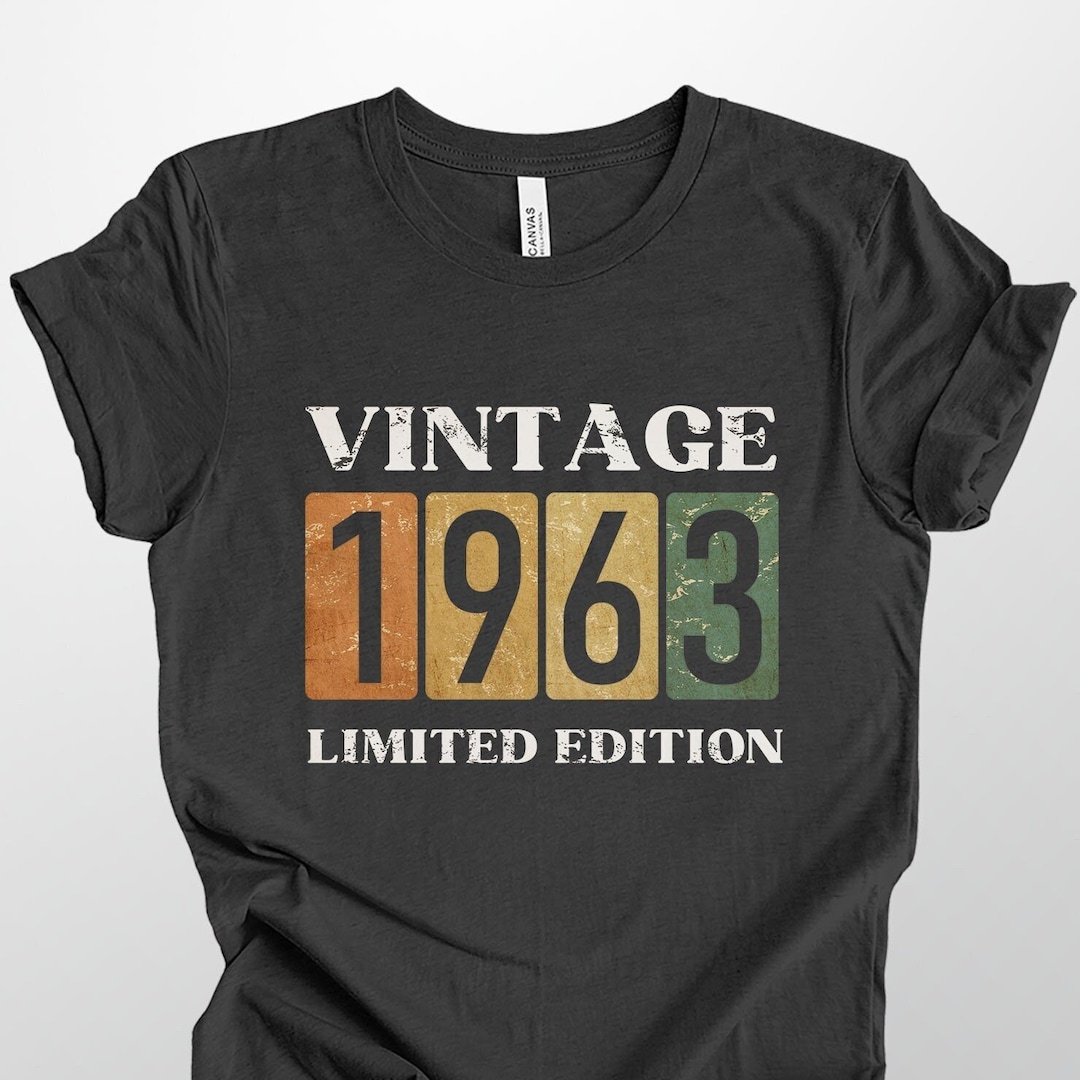Vintage 1963 Limited Edition Shirt Gift for 60th Birthday Dad Mom ...