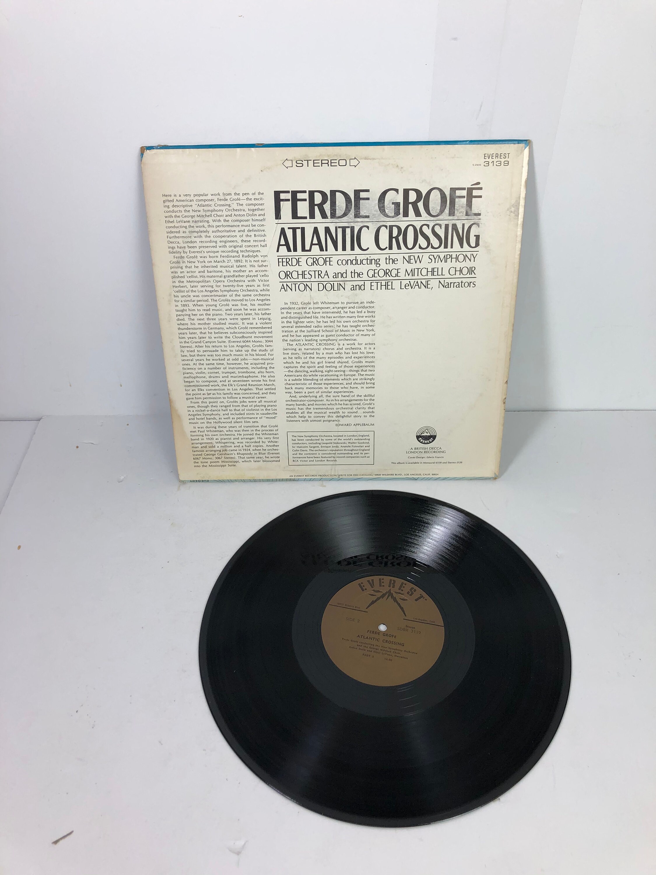 Ferde Grofe Atlantic CROSSING disco de vinilo - Etsy España