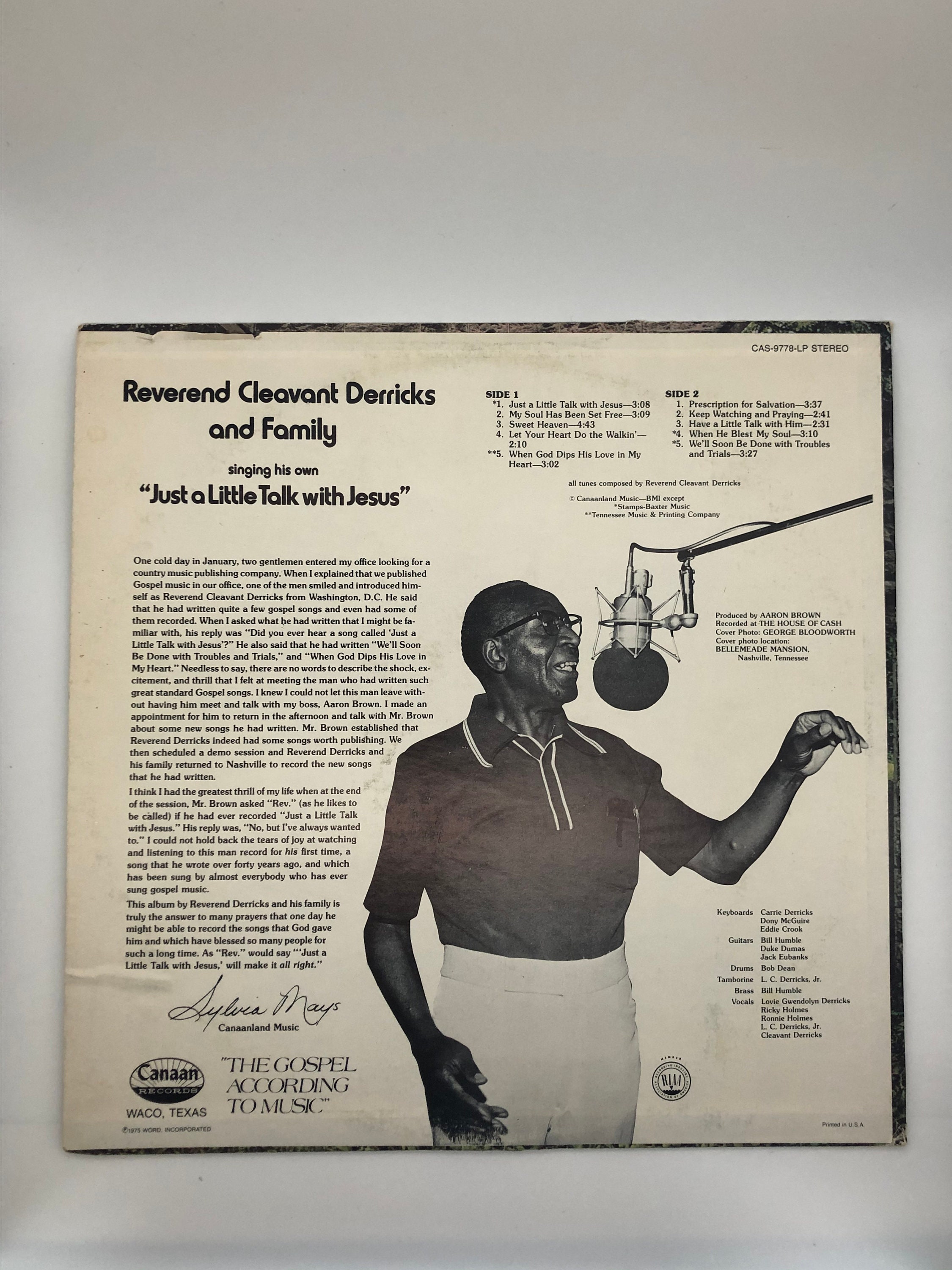 Reverend Cleavant Derricks and Family Singing His Own Just a Little ...