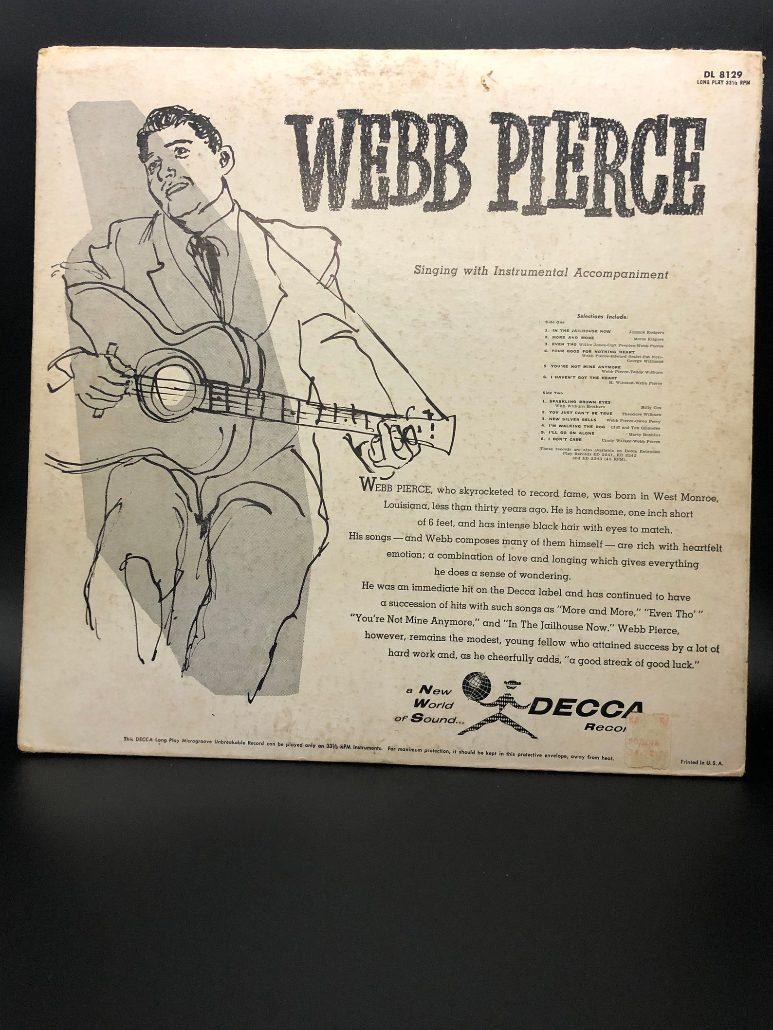 WEBB PIERCE lp_record Webb Pierce - Etsy