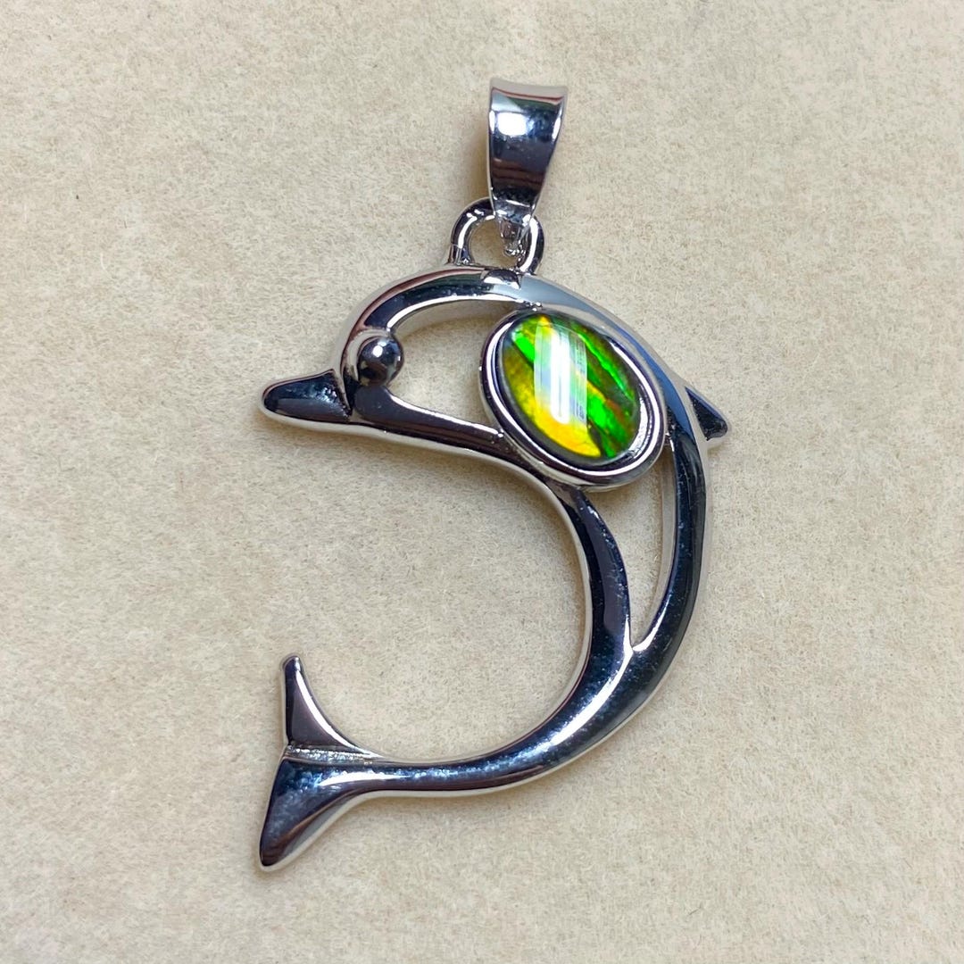 Canadian Natural Ammolite Pendant Sterling Silver 25X17 Mm Small #JP412 - Etsy