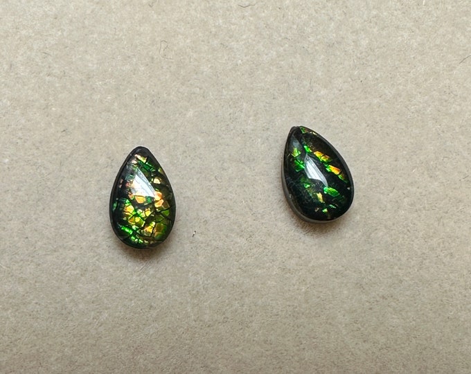 Canadian Ammolite Triplets Loose Beads Pair 8X5 Mm Small #KE343 - Etsy