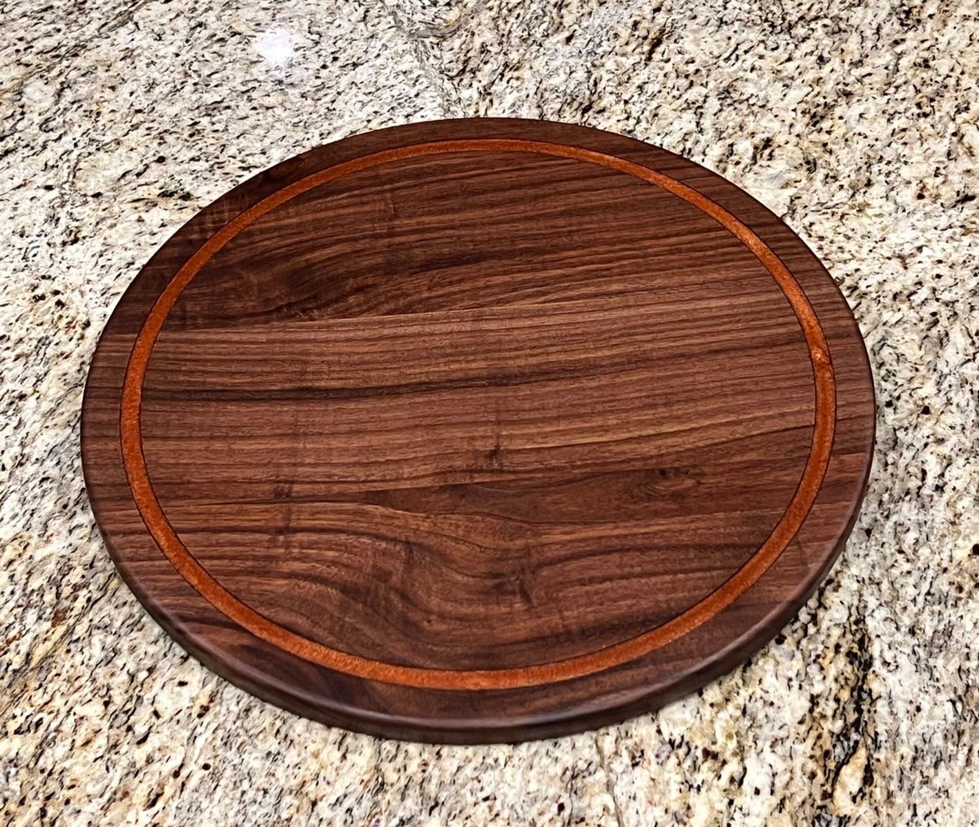 Walnut Lazy Susan With Epoxy Inlay - Etsy