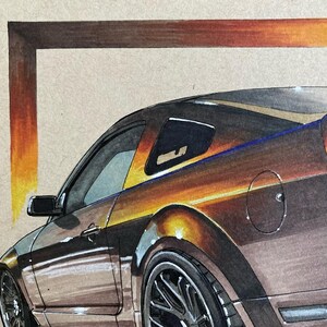 Handmade Mustang S197 Drawing: Original Car Art (9x12") - Etsy